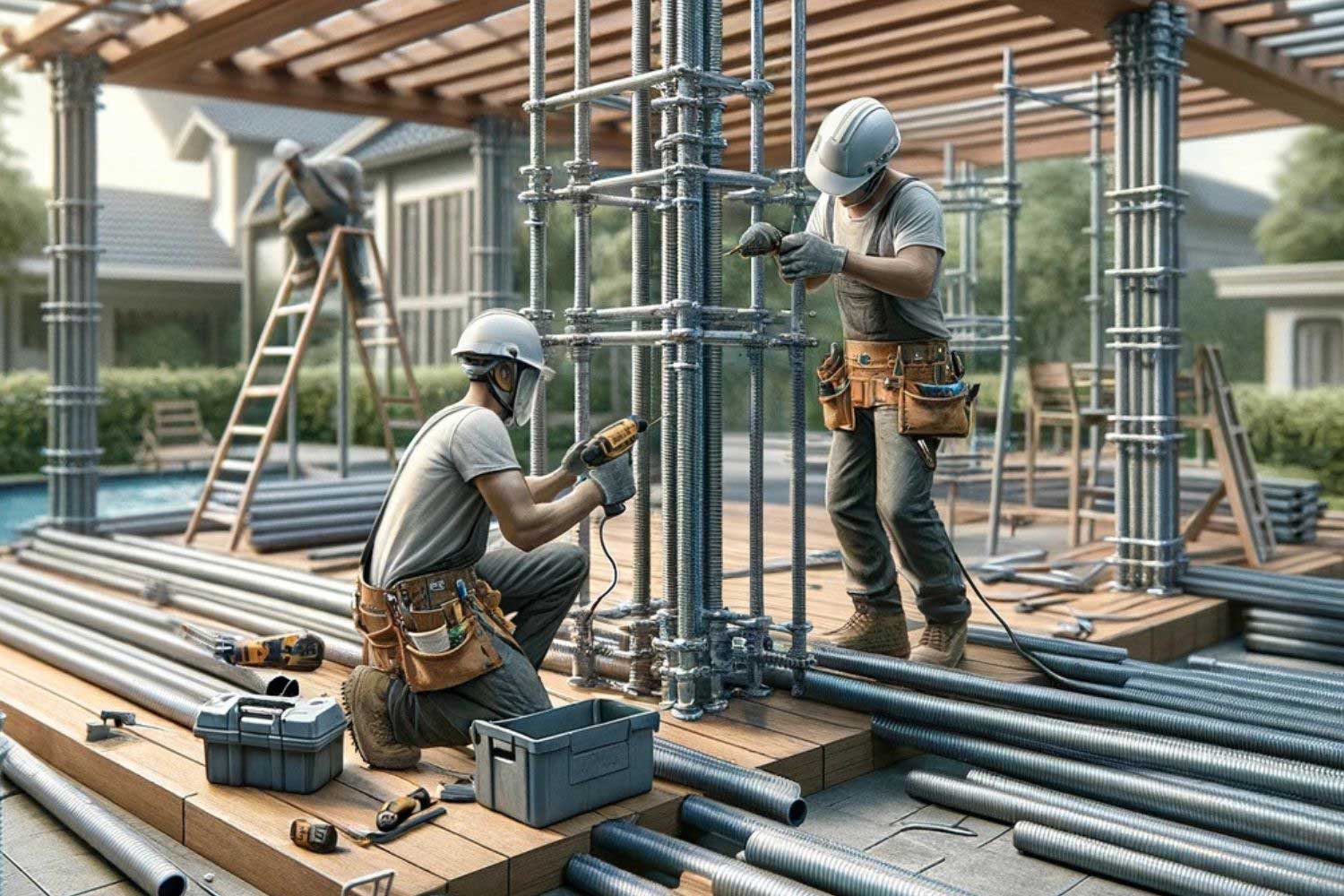 ساخت آلاچیق با لوله داربست - آهن صد